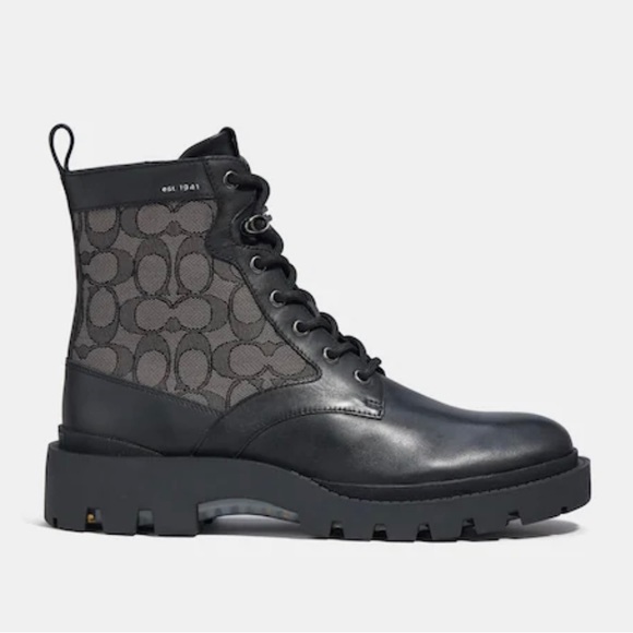 Coach | Shoes | Citysole Lace Up Boot In Signature Jacquard | Poshmark